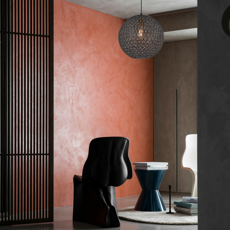 Chericoni Rolo Hanglamp - 1 Lichts - Ø40 cm - Zwart - Chericoni